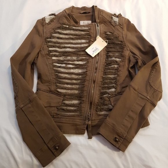 Rococo | Jackets & Coats | Rococo Womens Small Distressed Jacket With ...